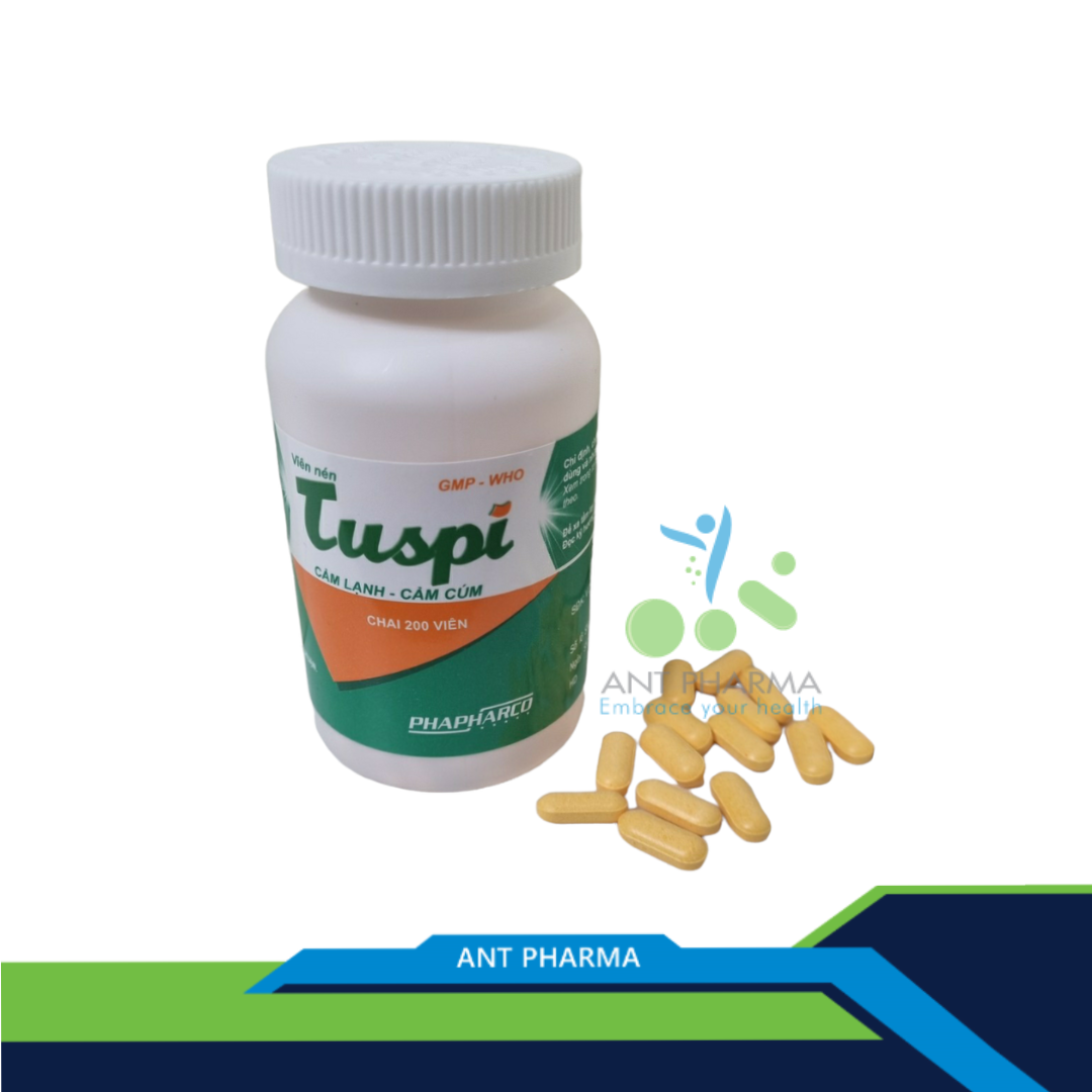 TUSPI 500MG- PHAPHARCO- CHAI 200 VIÊN NÉN - CÔNG TY ĐẠI DƯỢC THÀNH