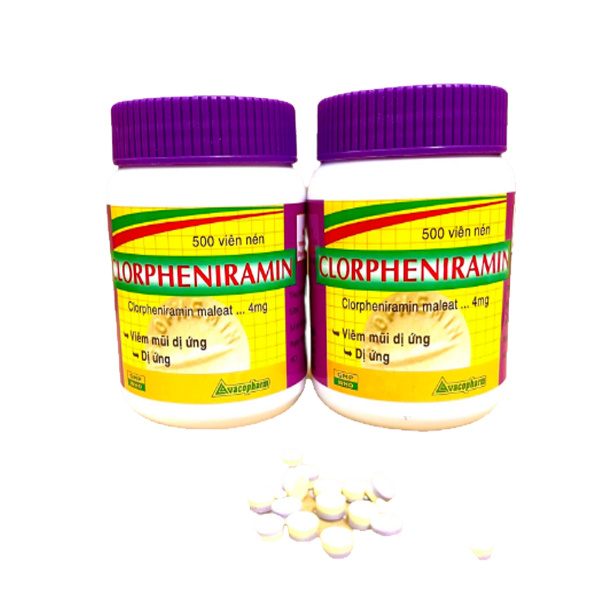 CLORPHENIRAMIN 4mg Tím_Lọ 500V nén_Long An - CÔNG TY ĐẠI DƯỢC THÀNH