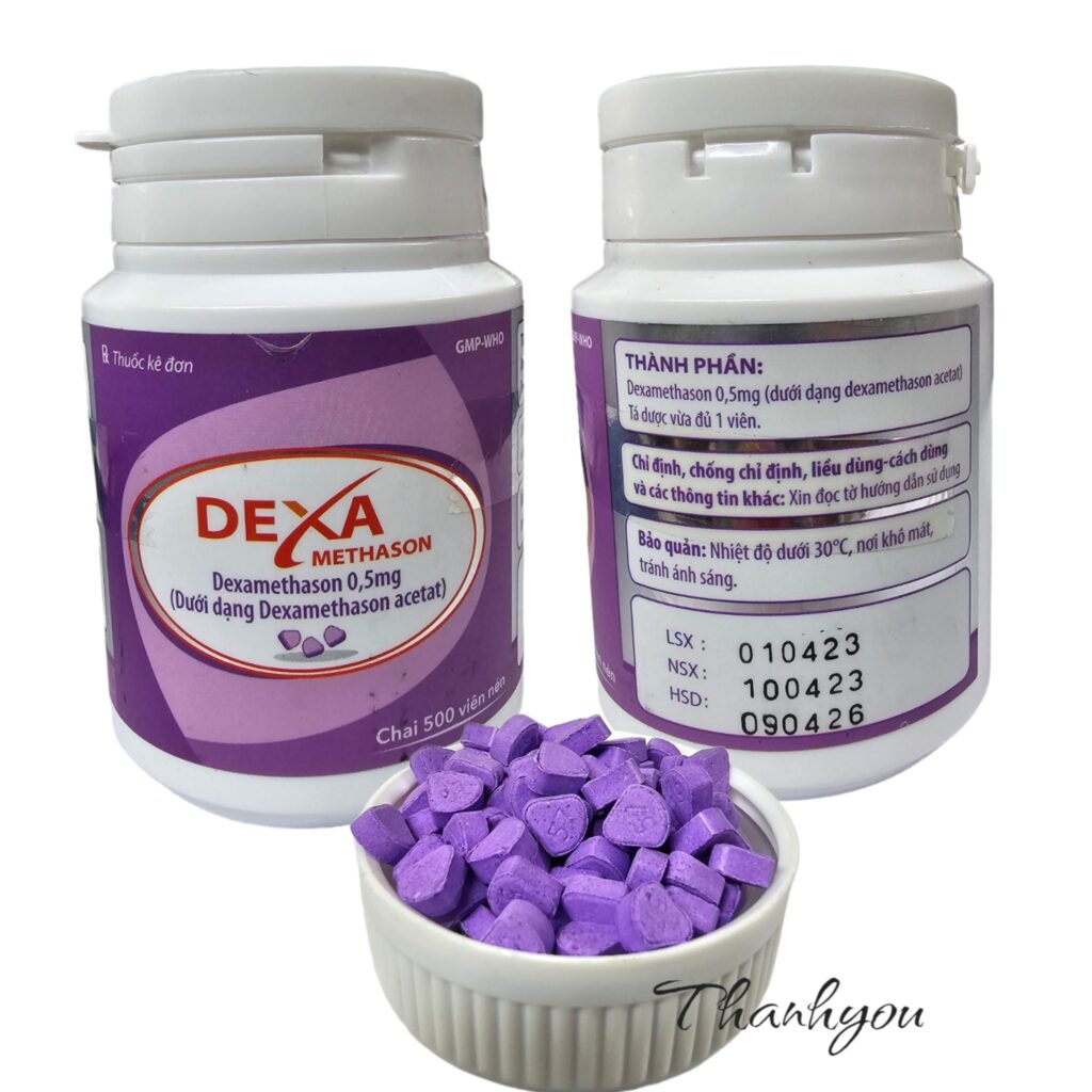 DEXAMETHASON- HADIPHAR- CHAI NÉN TÍM 500 VIÊN - CÔNG TY ĐẠI DƯỢC THÀNH