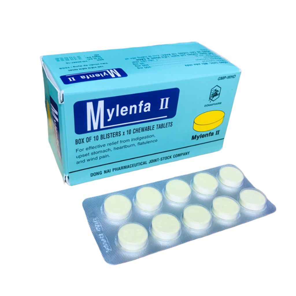 Mylenfa II - H100V nén nhai - Đồng Nai - CÔNG TY ĐẠI DƯỢC THÀNH