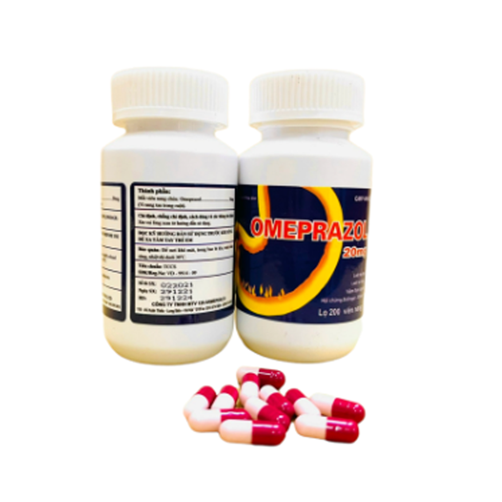 Omeprazol 20mg Chai 200 viên - CÔNG TY ĐẠI DƯỢC THÀNH