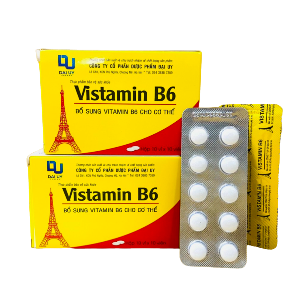 VISTAMIN B6 – HỘP 10 VỈ X 10 VIÊN -ĐẠI UY - CÔNG TY ĐẠI DƯỢC THÀNH
