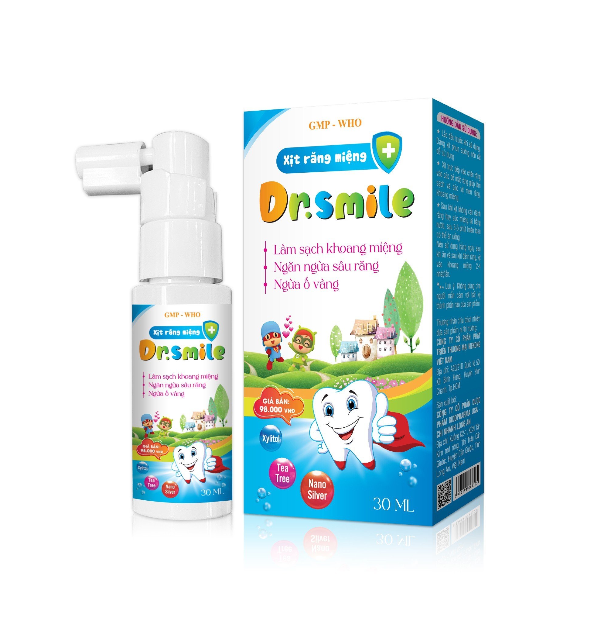 XỊT RĂNG MIỆNG DR.SMILE_C30ML_MEKO - CÔNG TY ĐẠI DƯỢC THÀNH