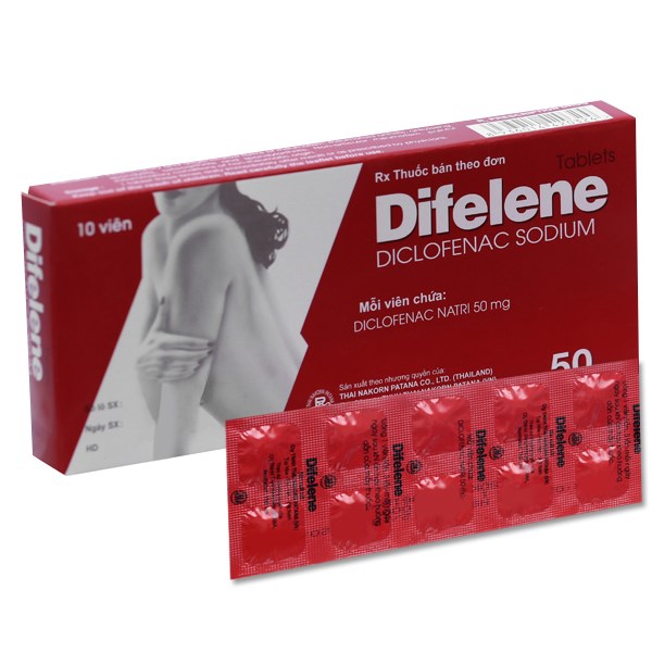 DIFELENE 50MG - THÁI NAKORN- HỘP 21 VIÊN - CÔNG TY ĐẠI DƯỢC THÀNH