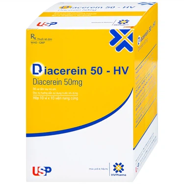 DIACEREIN 50 – HV USP ĐIỀU TRỊ CÁC BỆNH THOÁI HÓA KHỚP (10 VỈ X 10 VIÊN ...